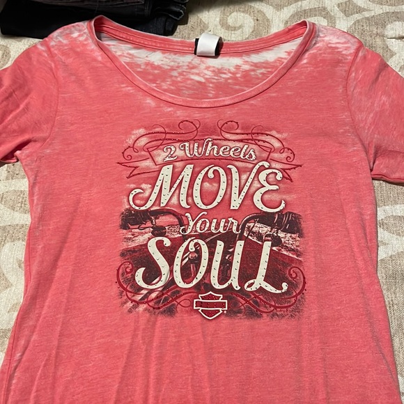 Tops | Pink Burnout Shirt Harley | Poshmark